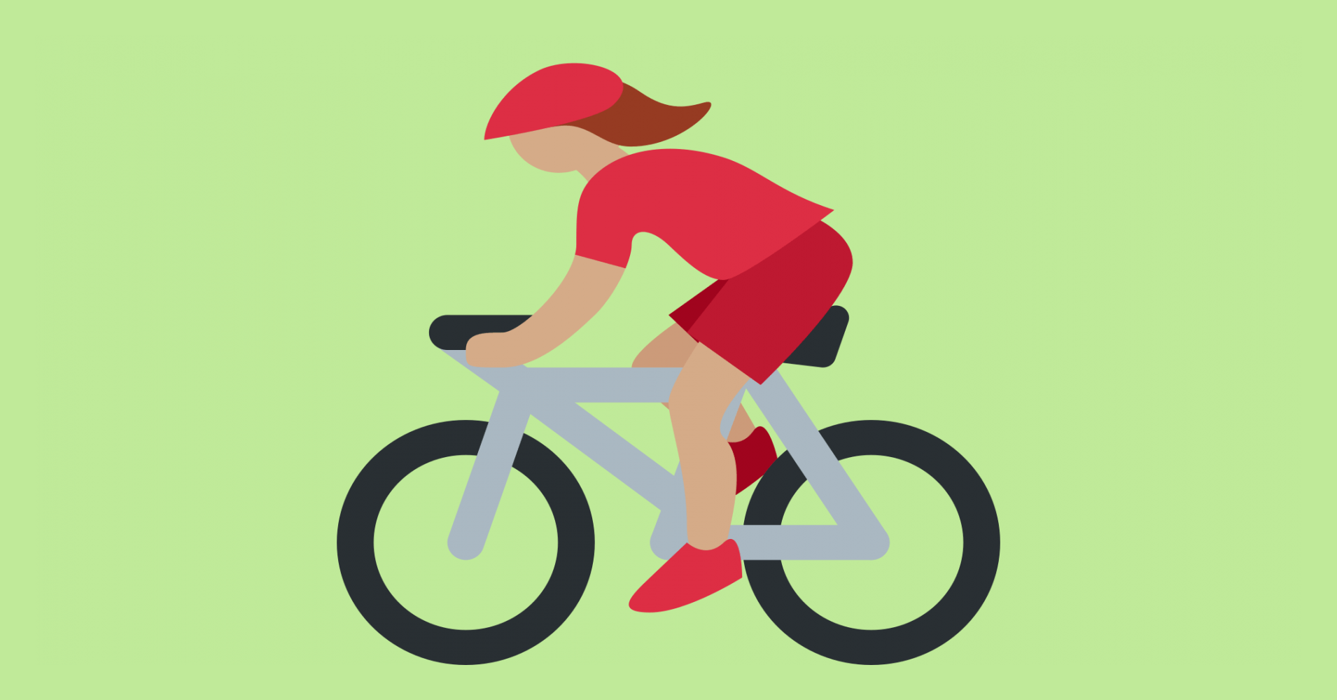🚴🏽‍♀️ woman biking Emoji (medium skin tone) - Meaning and Copy-and ...