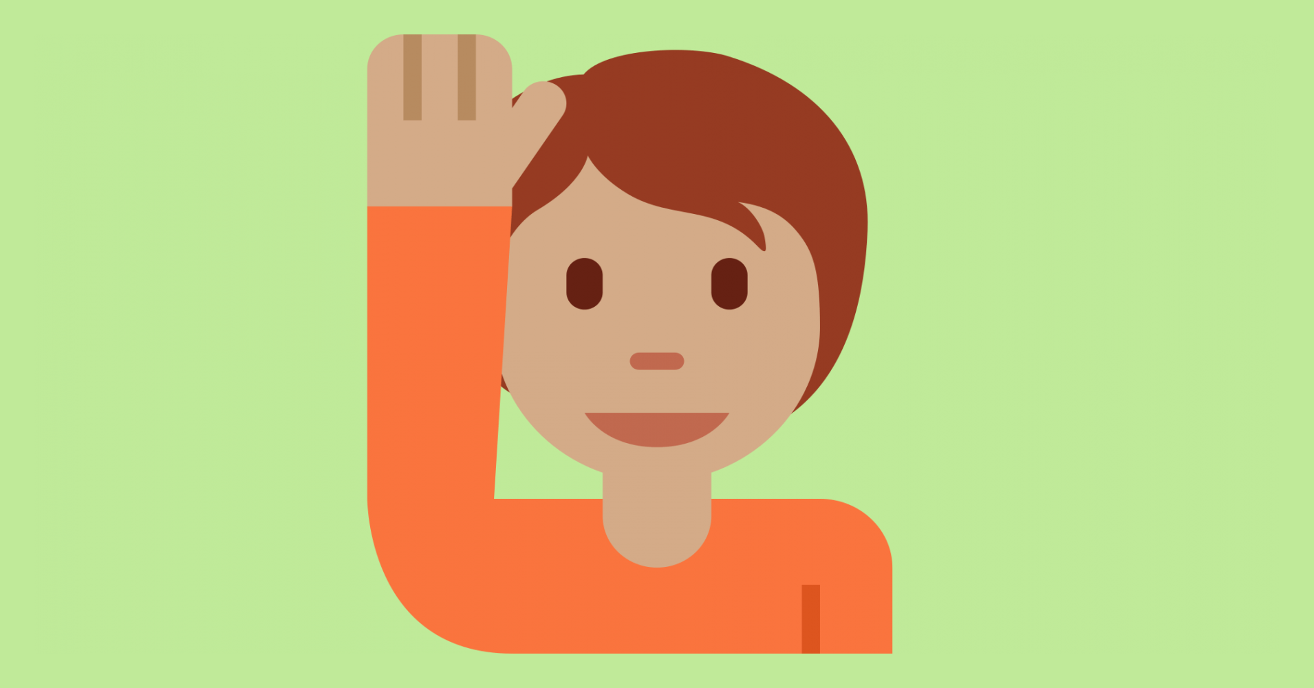 🙋🏽 person raising hand Emoji (medium skin tone) - 4 Meanings and Copy ...